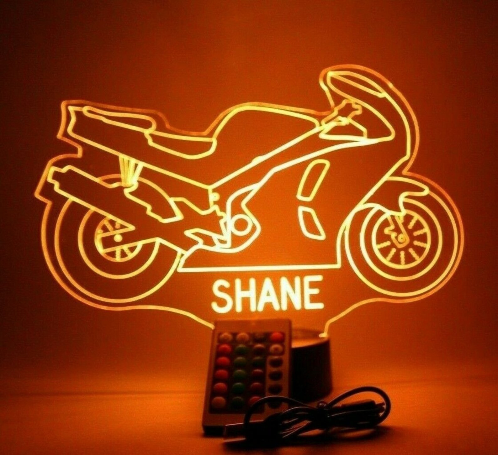 Motorcycle Bike Cycle Night Light up Table Desk Lamp LED | Etsy