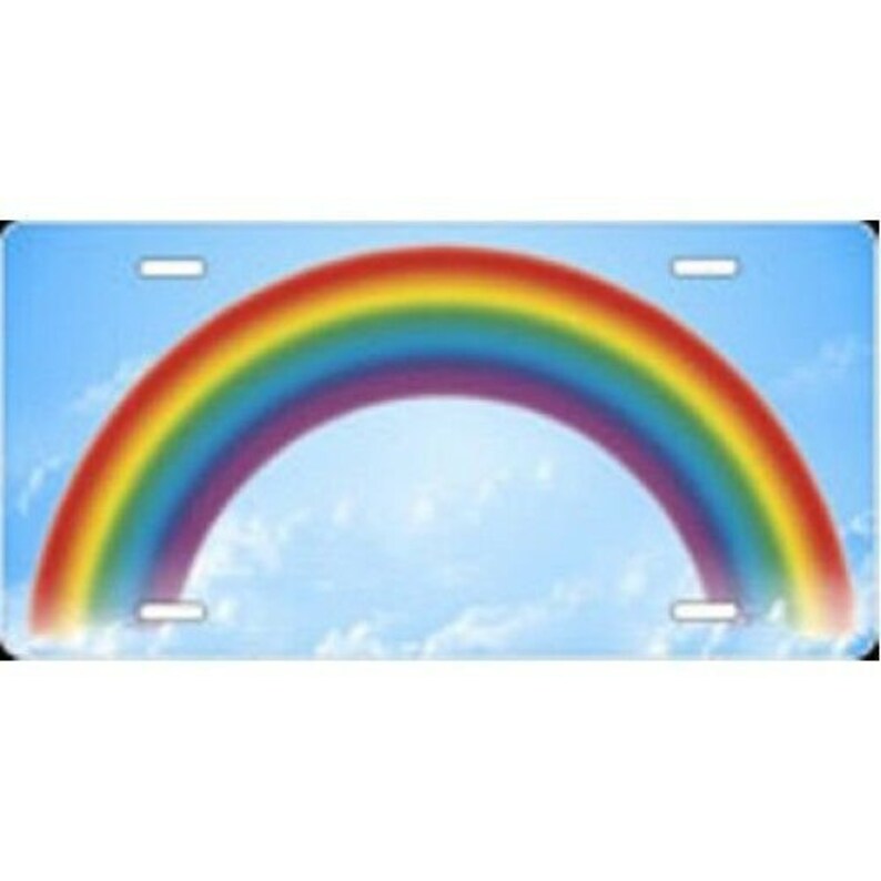Rainbow Personalized Custom License Vanity Plate Free Engraved Auto Car ...