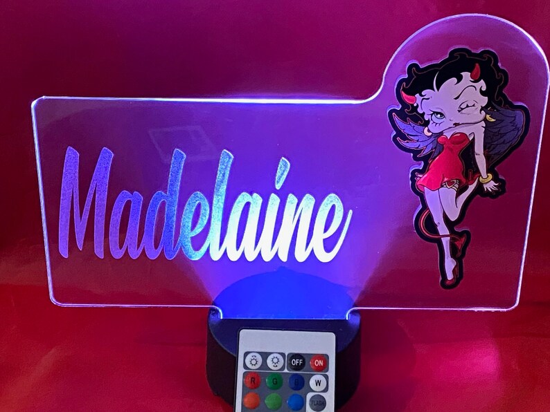 Betty Boop Night Light up Table Desk Lamp LED Personalized - Etsy