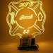 Fire Badge Firefighter Night Light up Table Desk Lamp LED - Etsy