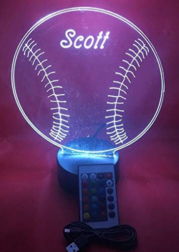 Softball Diamond Ball Sports Night Light up Table Desk Lamp - Etsy