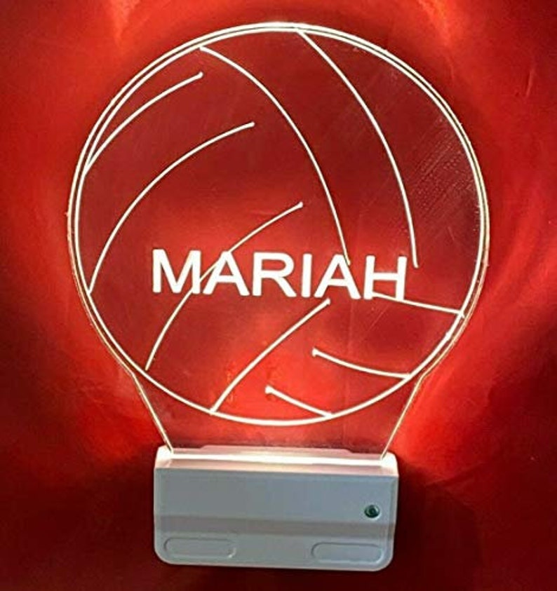 Volleyball Night Light Multi Color Personalized LED Wall | Etsy