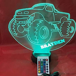 Monster Truck 4x4 Offroad Night Light Up Table Desk Lamp LED | Etsy