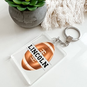 Football Ball Sports Player Team Keychain Personalized Custom Name Free ...