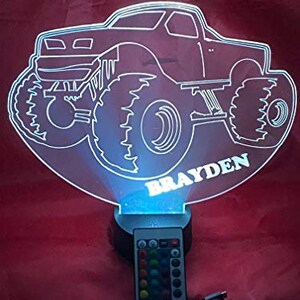 Monster Truck 4x4 Offroad Night Light Up Table Desk Lamp LED | Etsy