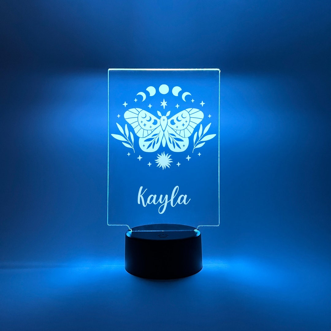 Custom Personalized Picture LED 16 Color Light up Lamp Stand Girls ...