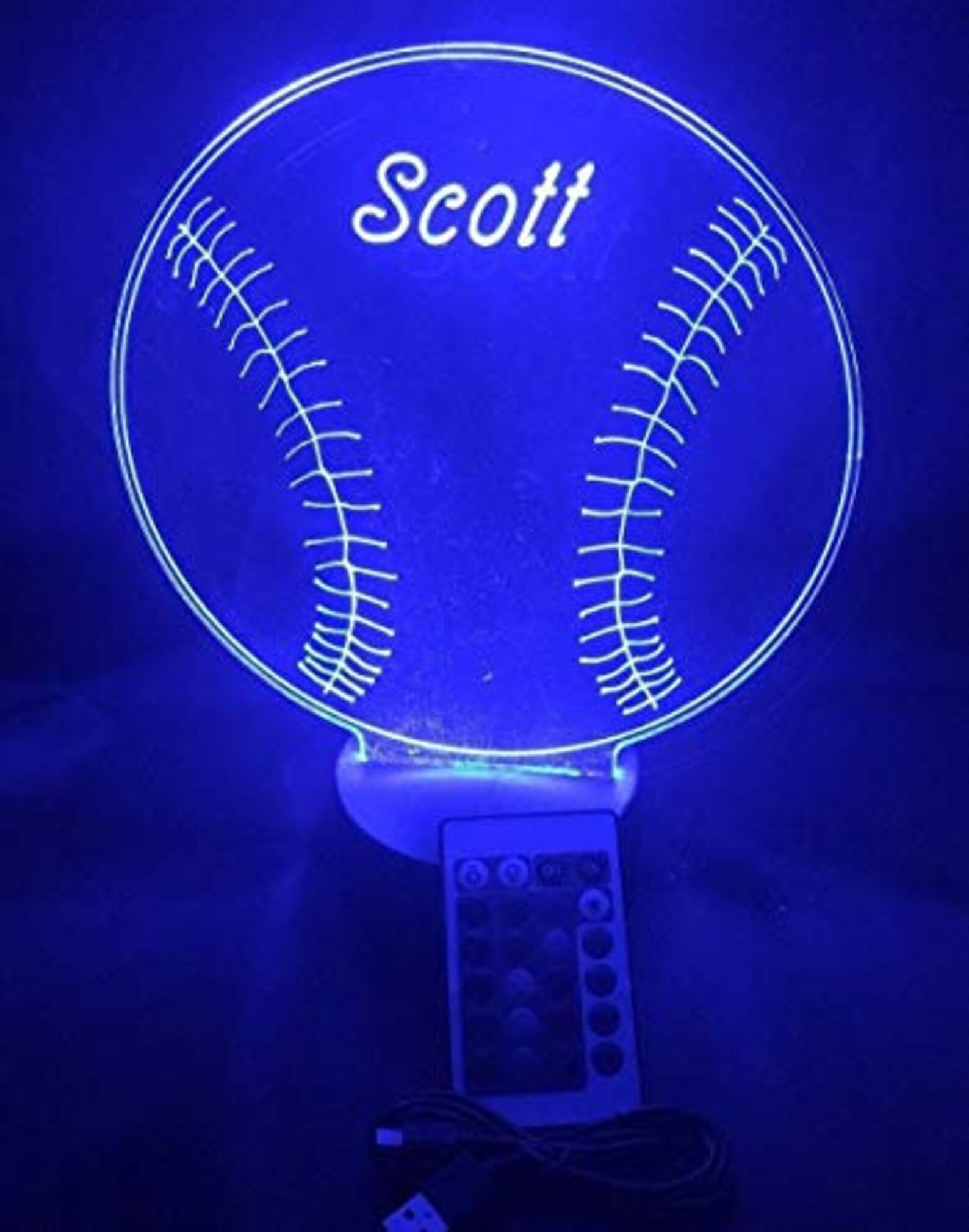 Softball Diamond Ball Sports Night Light up Table Desk Lamp - Etsy