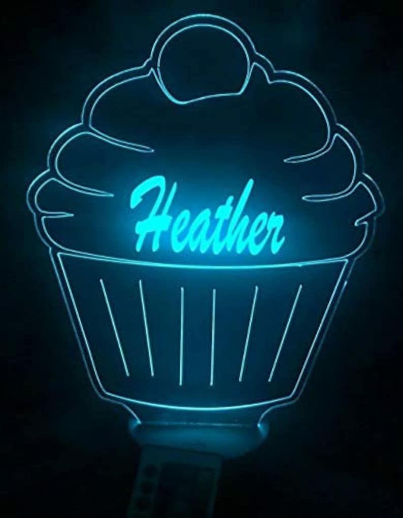 Cupcake Night Light Up Table Desk Lamp Cup Cake LED | Etsy