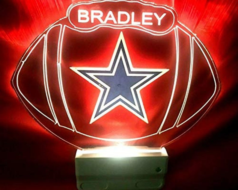 Dallas Cowboys Sports Football Night Light Multi Color - Etsy