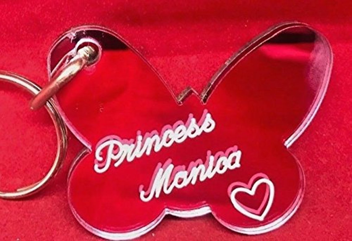 Butterfly Butterflies Keychain Personalized Custom Name Free - Etsy
