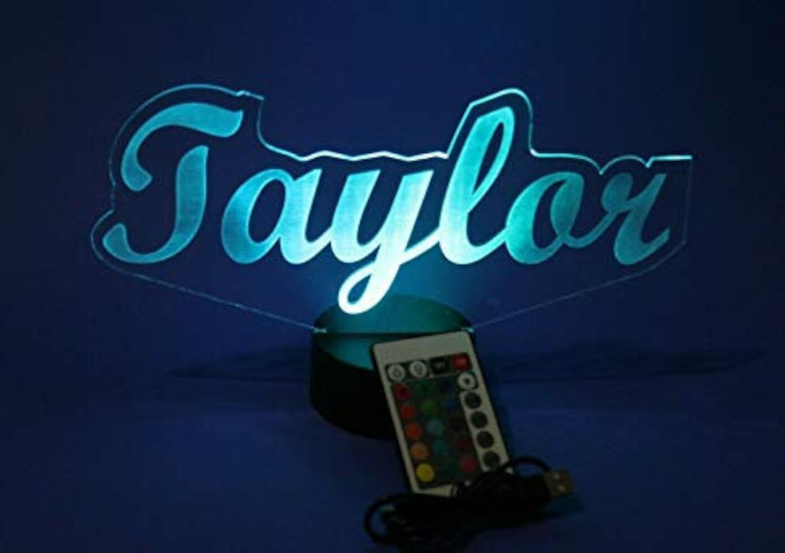 Script Cursive Custom Shape Any Name Made to Order Room Night Light up ...