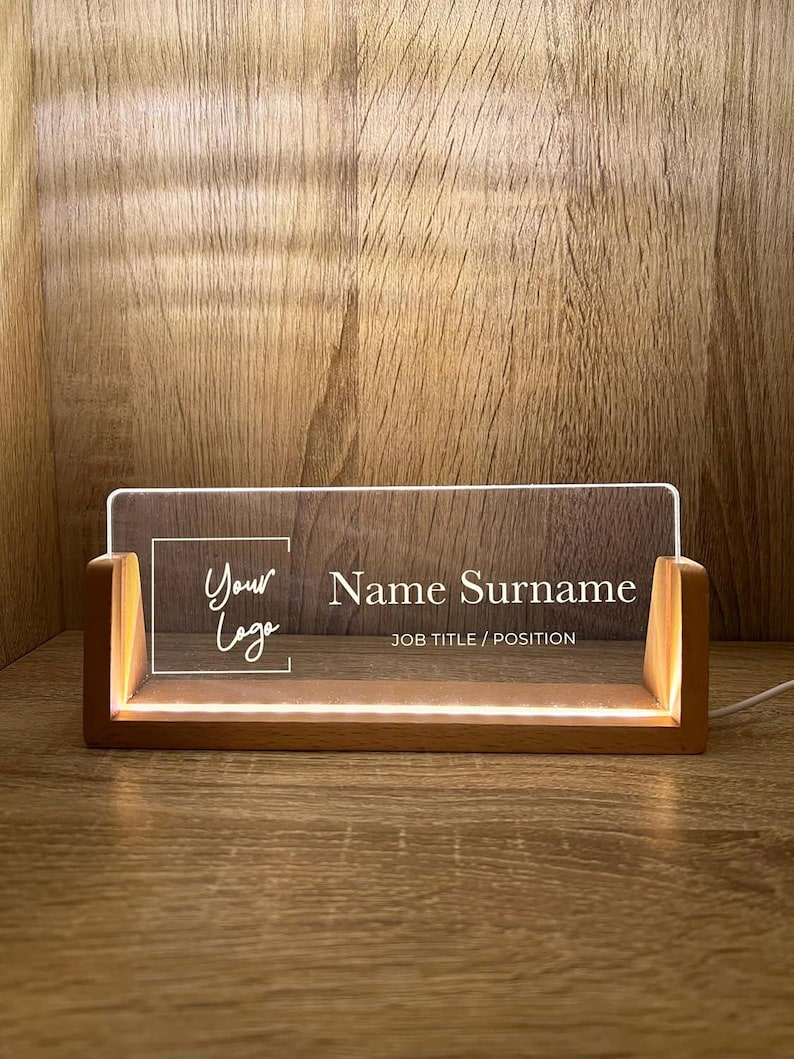 Personalized Name & Title Desk Plate Stand | Featuring Your Custom ...