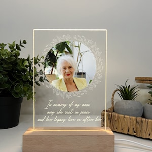 Custom Personalized Photo Picture LED Wood Stand Night Light Lamp in ...