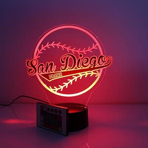 San Diego American Baseball Sports Fan Sports Themed Ball Lamp Night ...