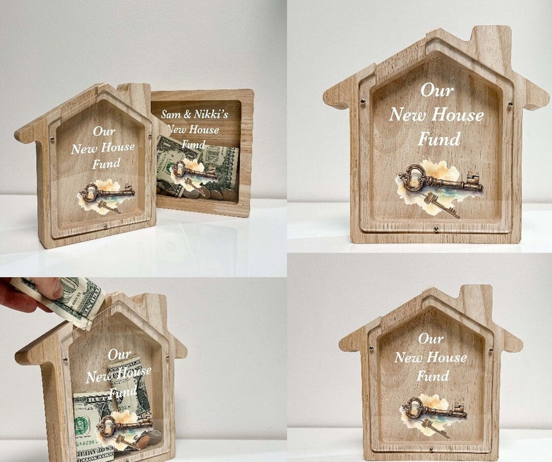 Personalized Gift Box, House Fund Bank, New Home, Customizable ...