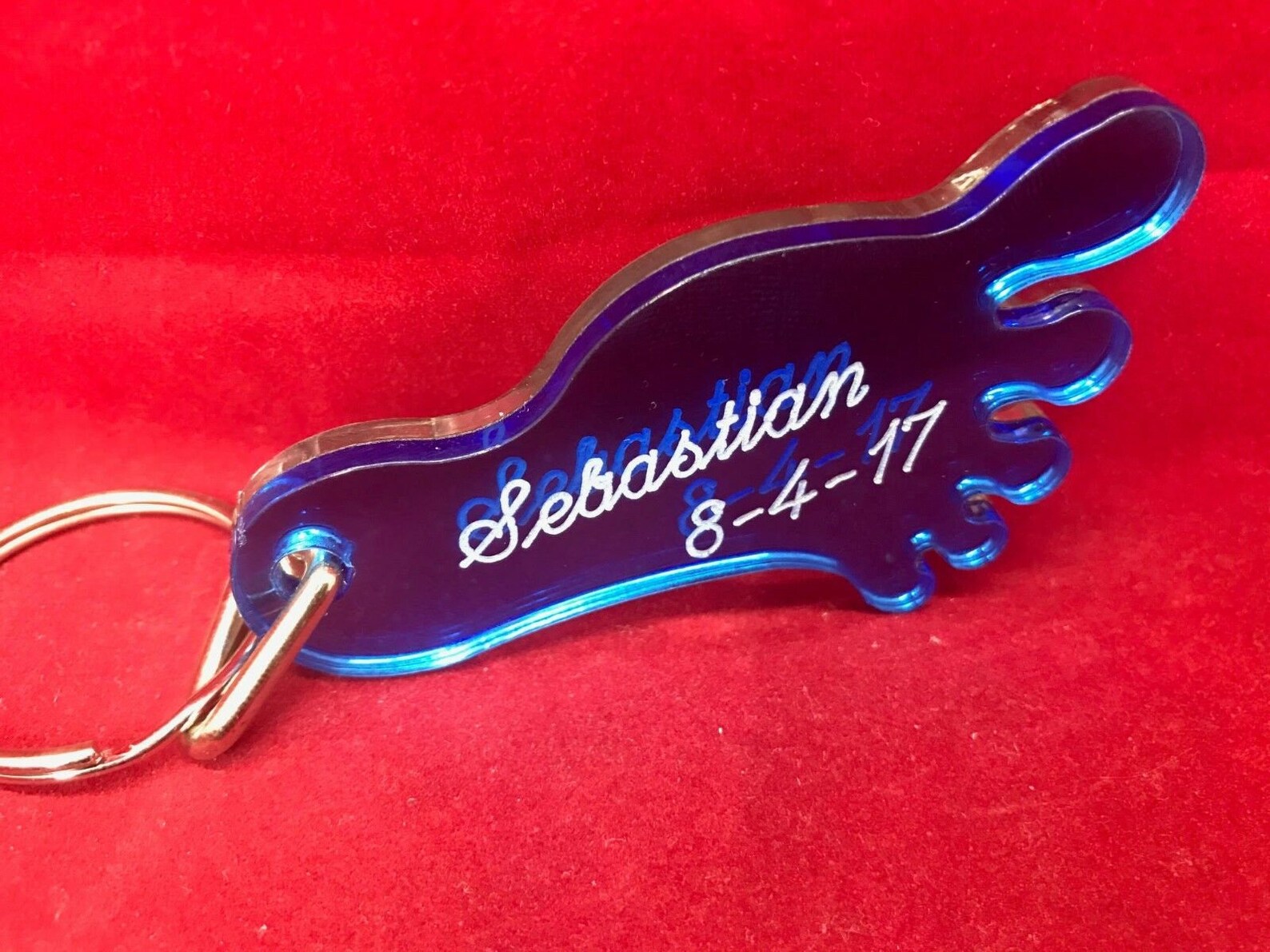 Baby Foot Cute Keychain Personalized Custom Name Free Engraved | Etsy