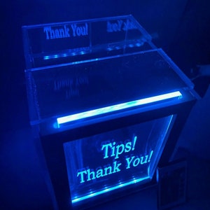 Fantastically Unique Thank You Tip Box Raffle Fund Raiser Donation Jar ...