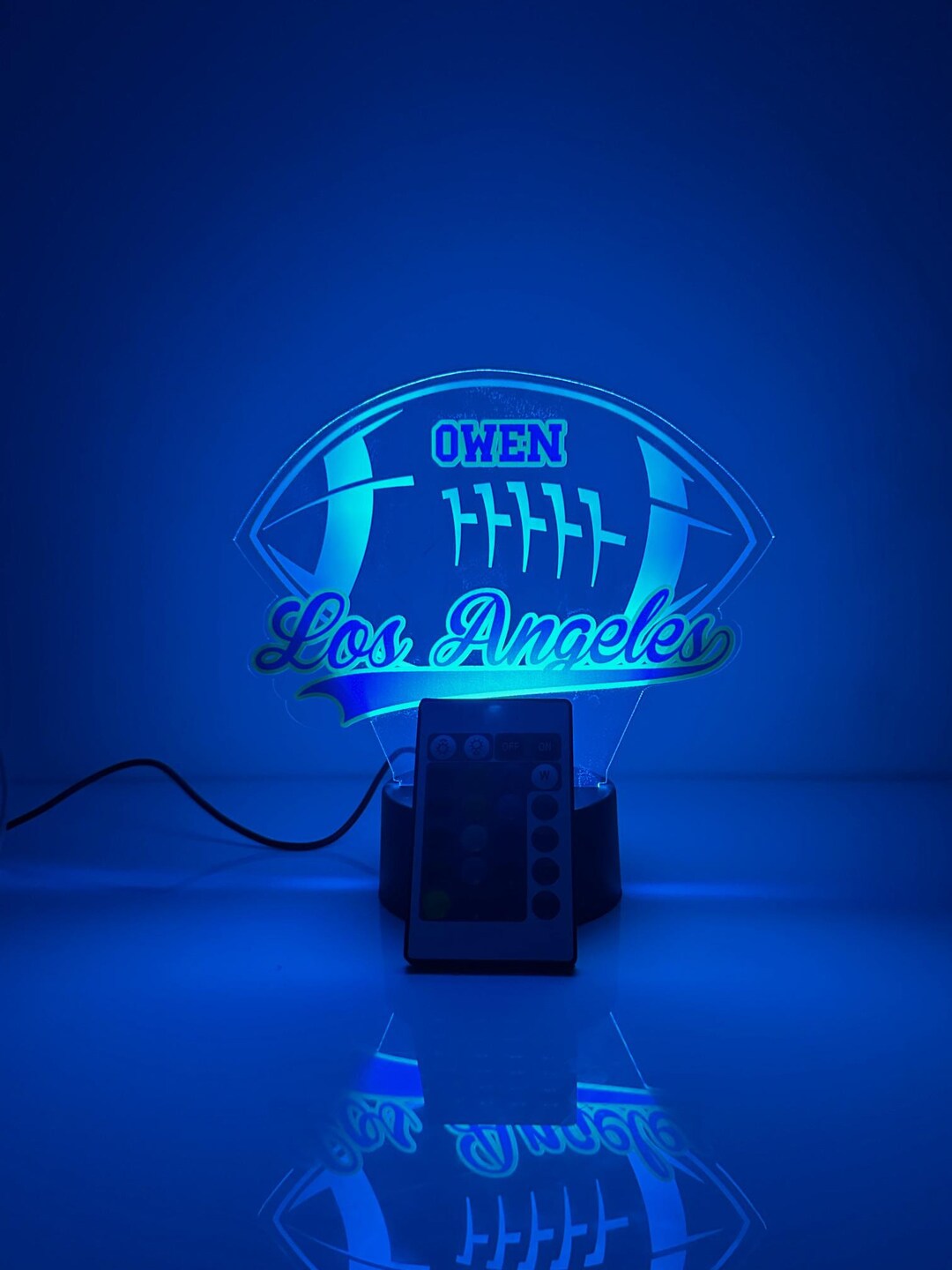 Los Angeles Football Sports Fan Sports Themed Ball Lamp Night Light up ...
