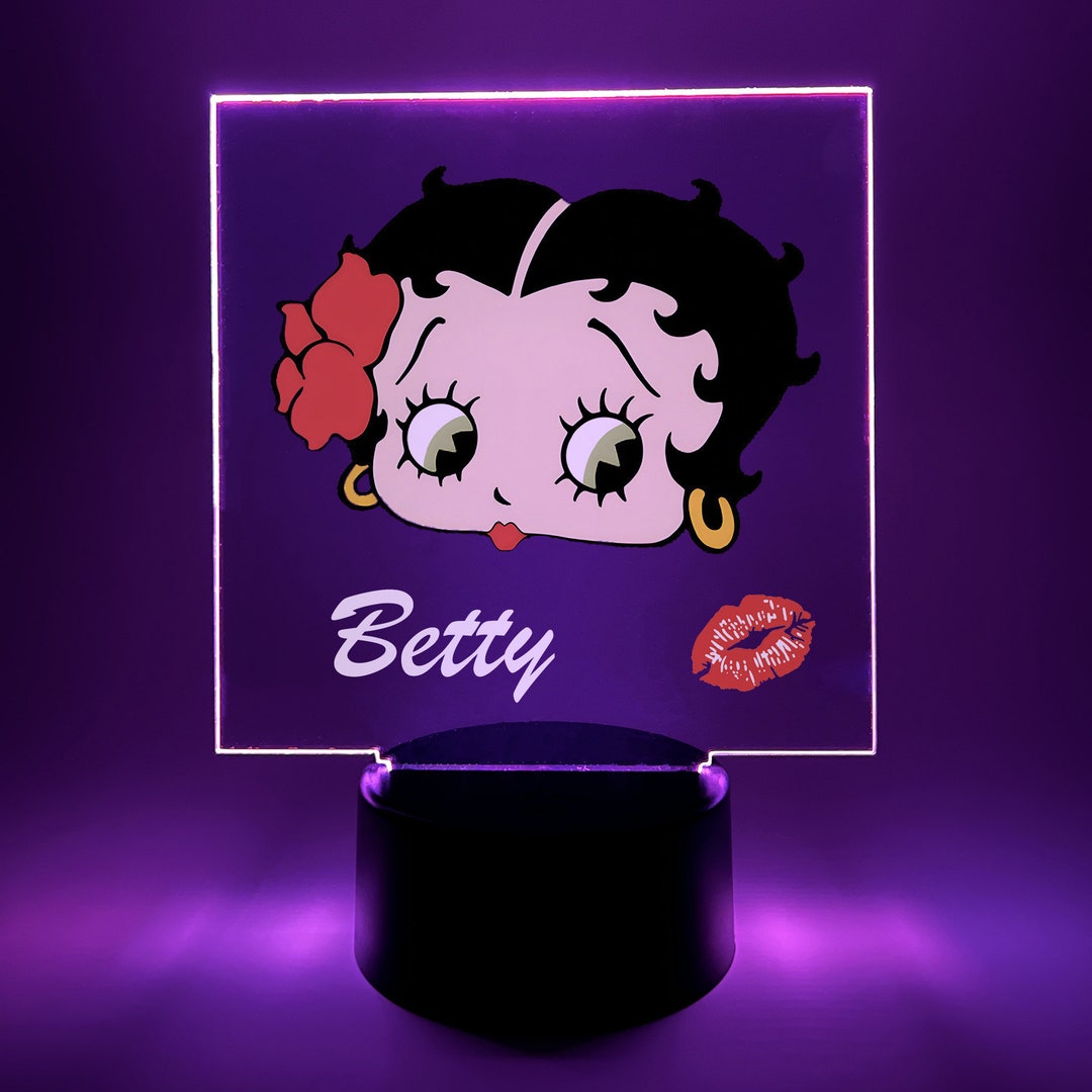 Betty Boop Night Light up Table Desk Lamp LED Personalized Free ...