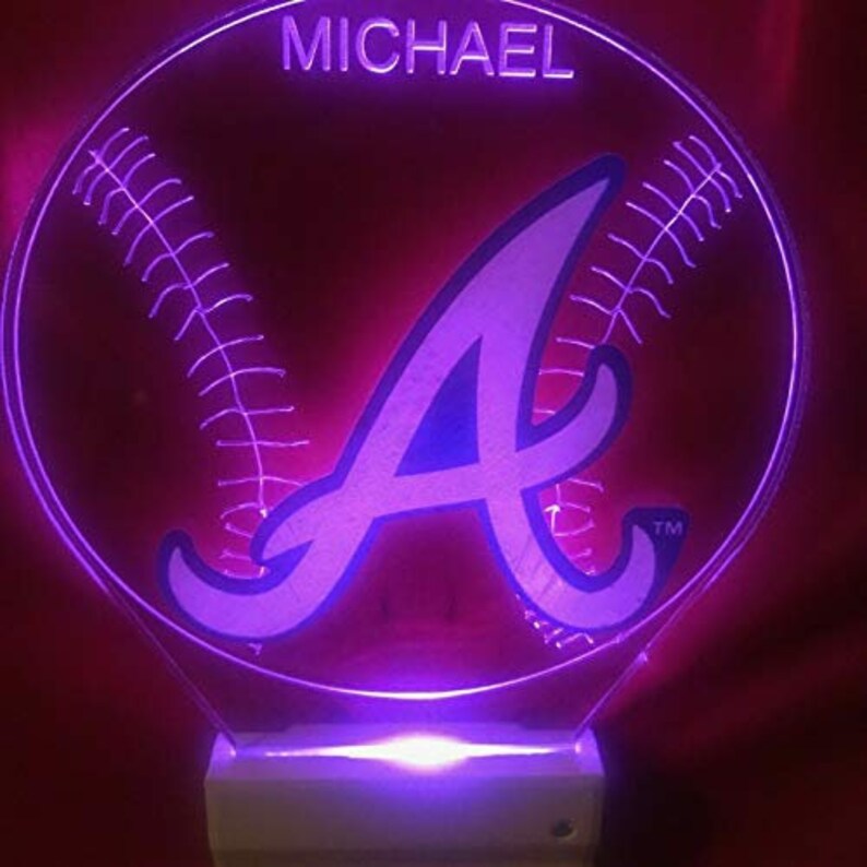 Atlanta Braves Sports Baseball Night Light Multi Color - Etsy
