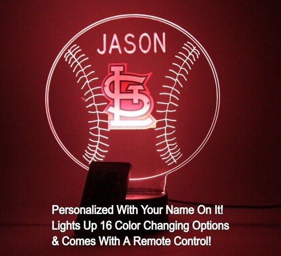 St. Louis Cardinals Night Light up Table Desk Lamp Baseball | Etsy