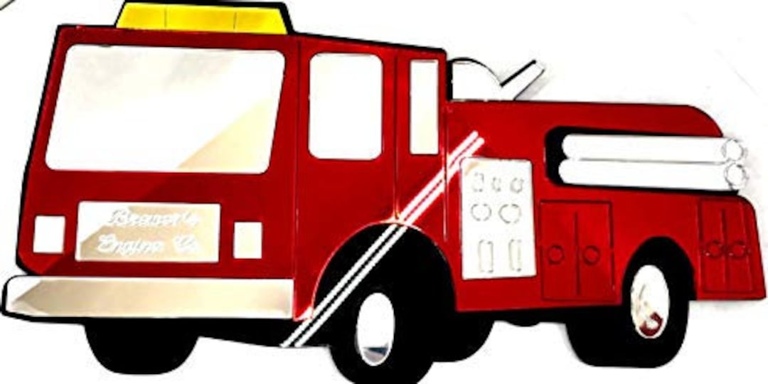 Fire Engine Firefighter Truck Wall Art Design Home Decor Hanging ...