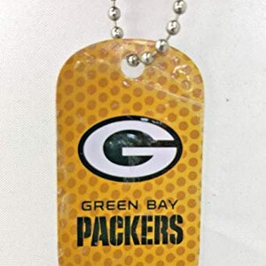 Green Bay Packers Football Dog Tag Chain Personalized Custom Name Free ...