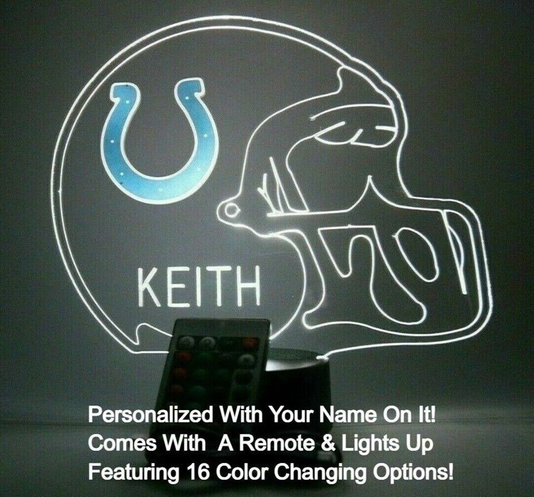 Indianapolis Colts Night Light up Table Lamp Football Helmet - Etsy