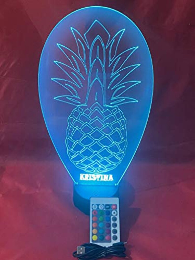 Pineapple Ananas Pina Fruit Night Light Up Table Desk Lamp LED | Etsy