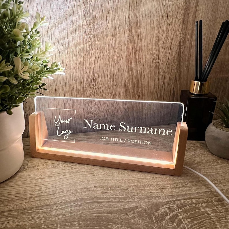 Personalized Name & Title Desk Plate Stand | Featuring Your Custom ...