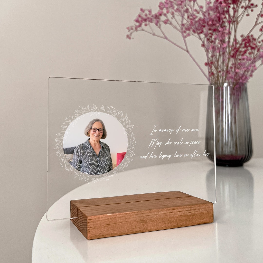 Custom Personalized Photo Picture Plaque in Loving Memory Rest in Peace ...
