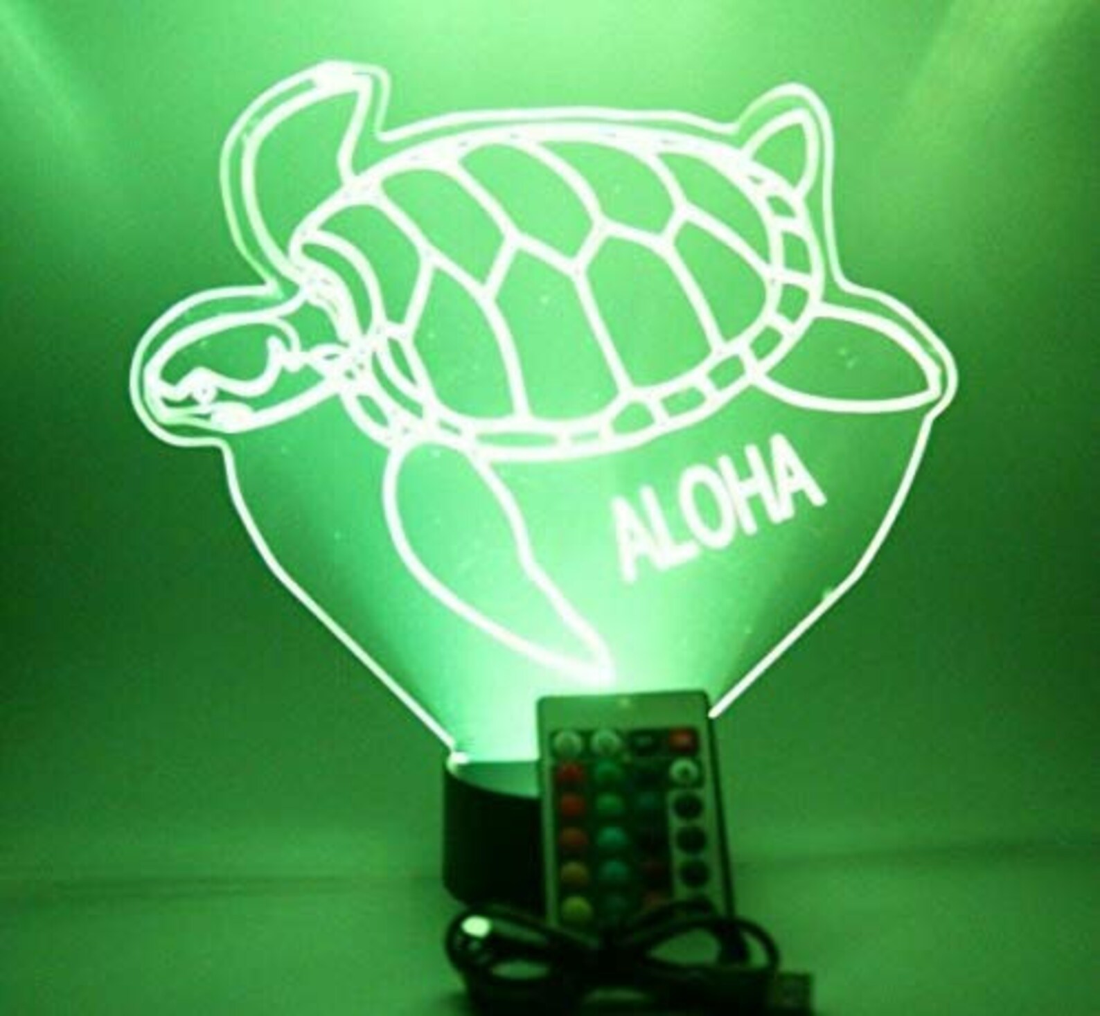 Sea Turtle Night Light up Table Desk Lamp LED Personalized | Etsy