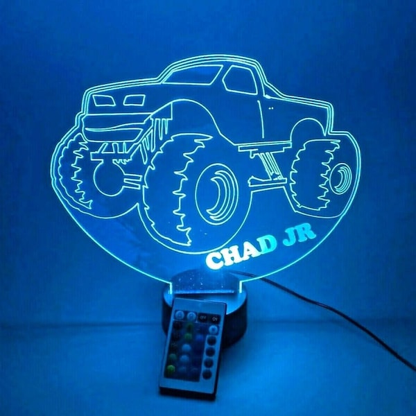 Monster Truck Table Lamp - Etsy