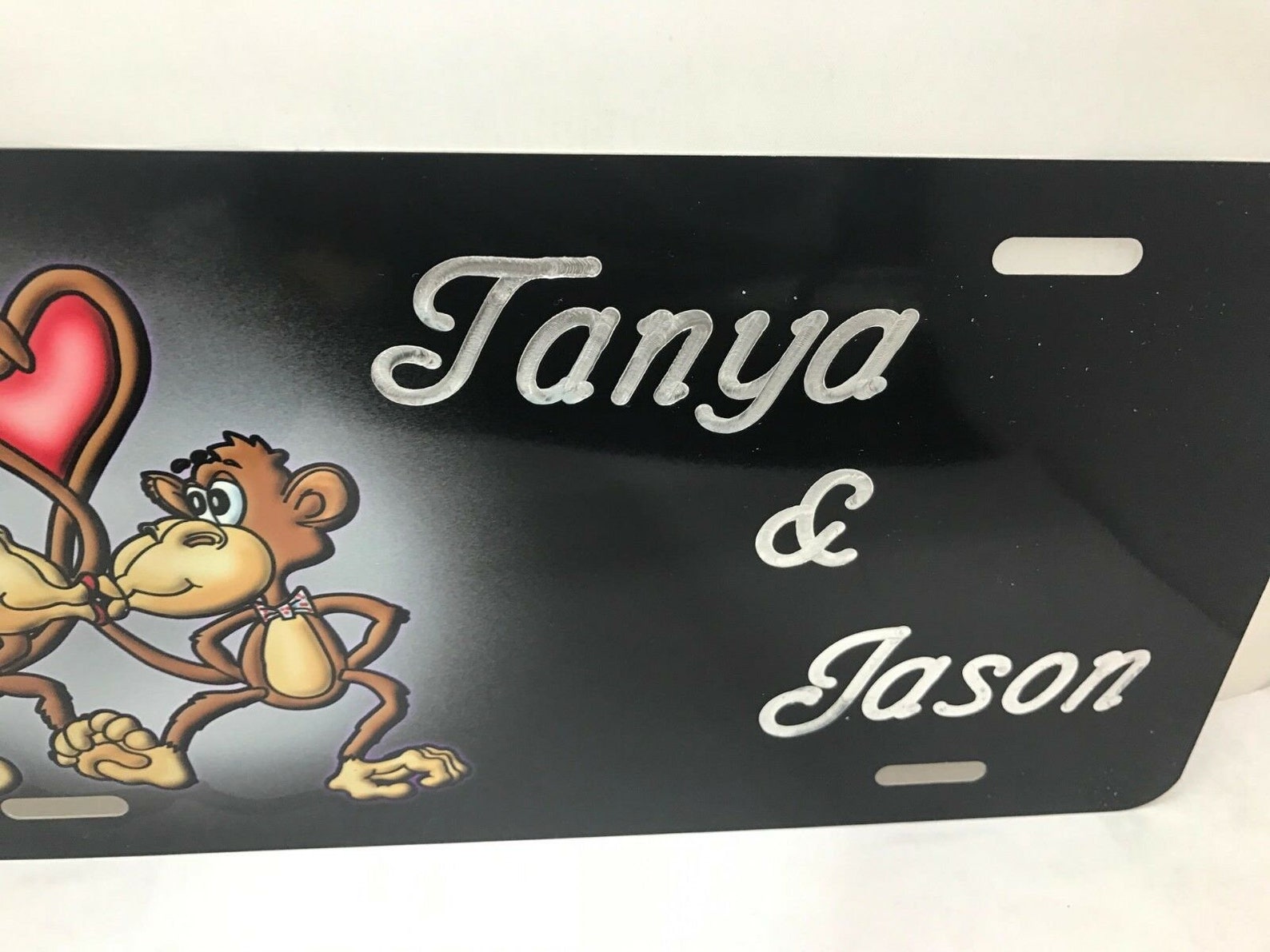 Monkey Couple Kissing Personalized Custom License Vanity Plate | Etsy