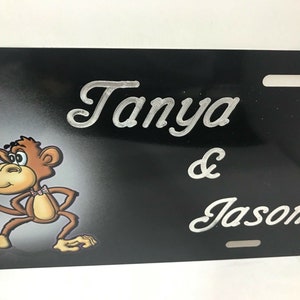 Monkey Couple Kissing Personalized Custom License Vanity Plate Free ...