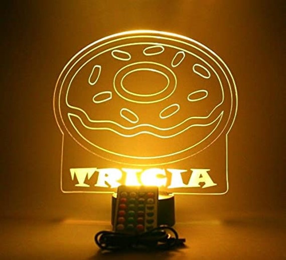 Donuts Baked Doughnut Night Light up Table Desk Lamp LED | Etsy