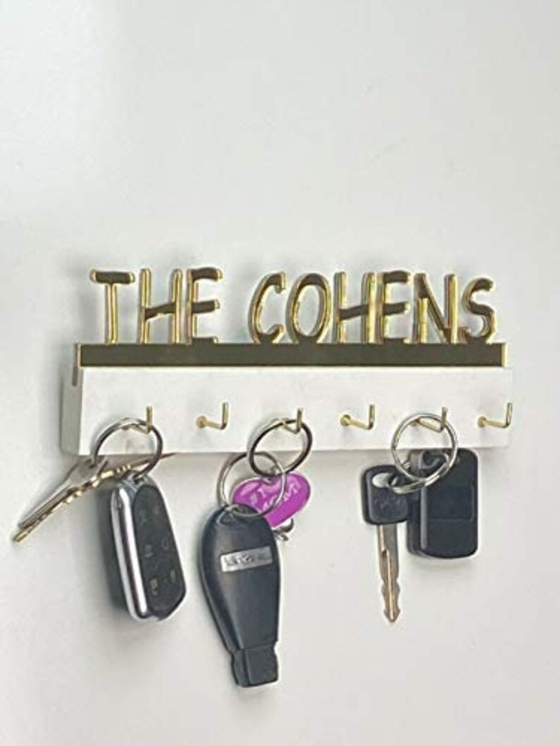 Personalized Key Hook Hanger Rack Organizer Wall Door Decor | Etsy