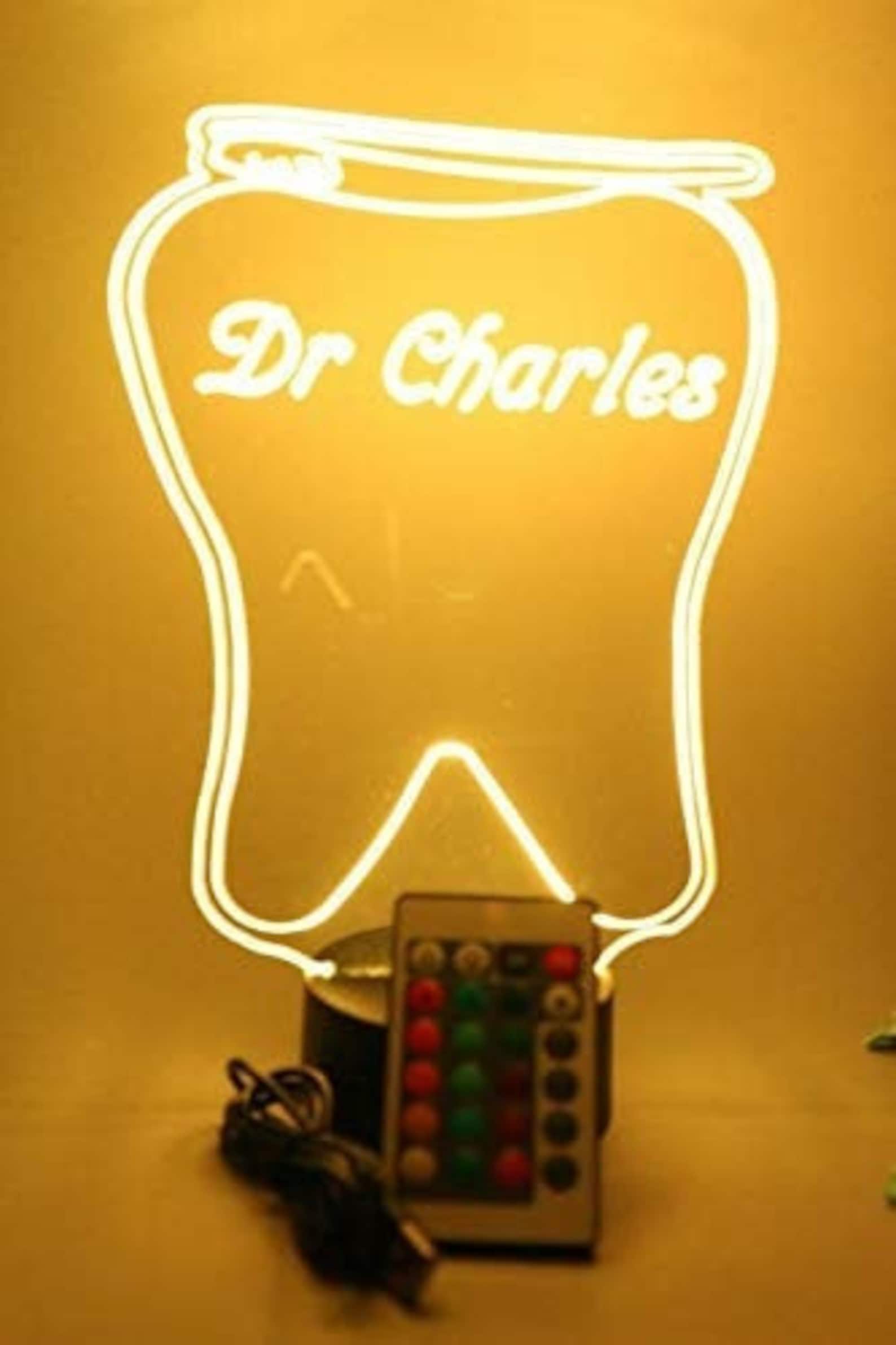 Tooth and Brush Dental Dentist Night Light up Table Desk Lamp - Etsy