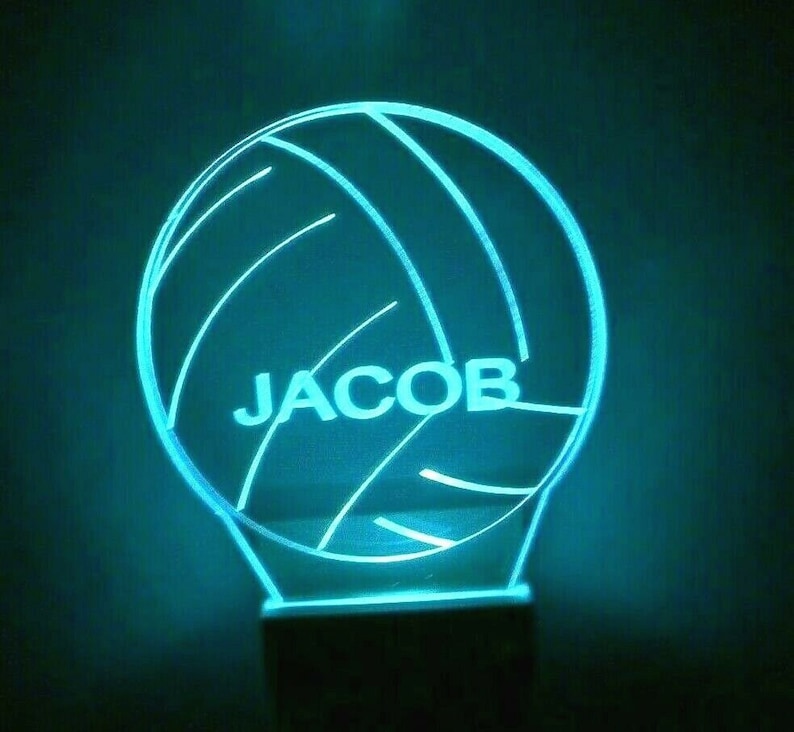 Volleyball Night Light Multi Color Personalized LED Volley - Etsy