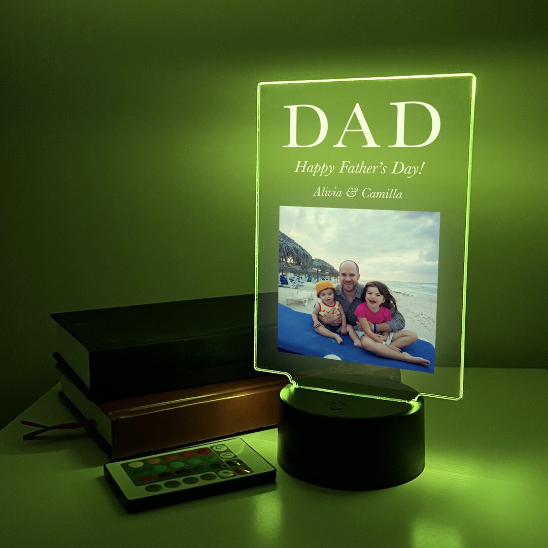 Custom Photo Picture Frame LED Personalized Daddy Father Uncle Grandpa ...