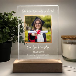 Personalized Photo Picture LED Wood Light up Stand Plaque Custom ...