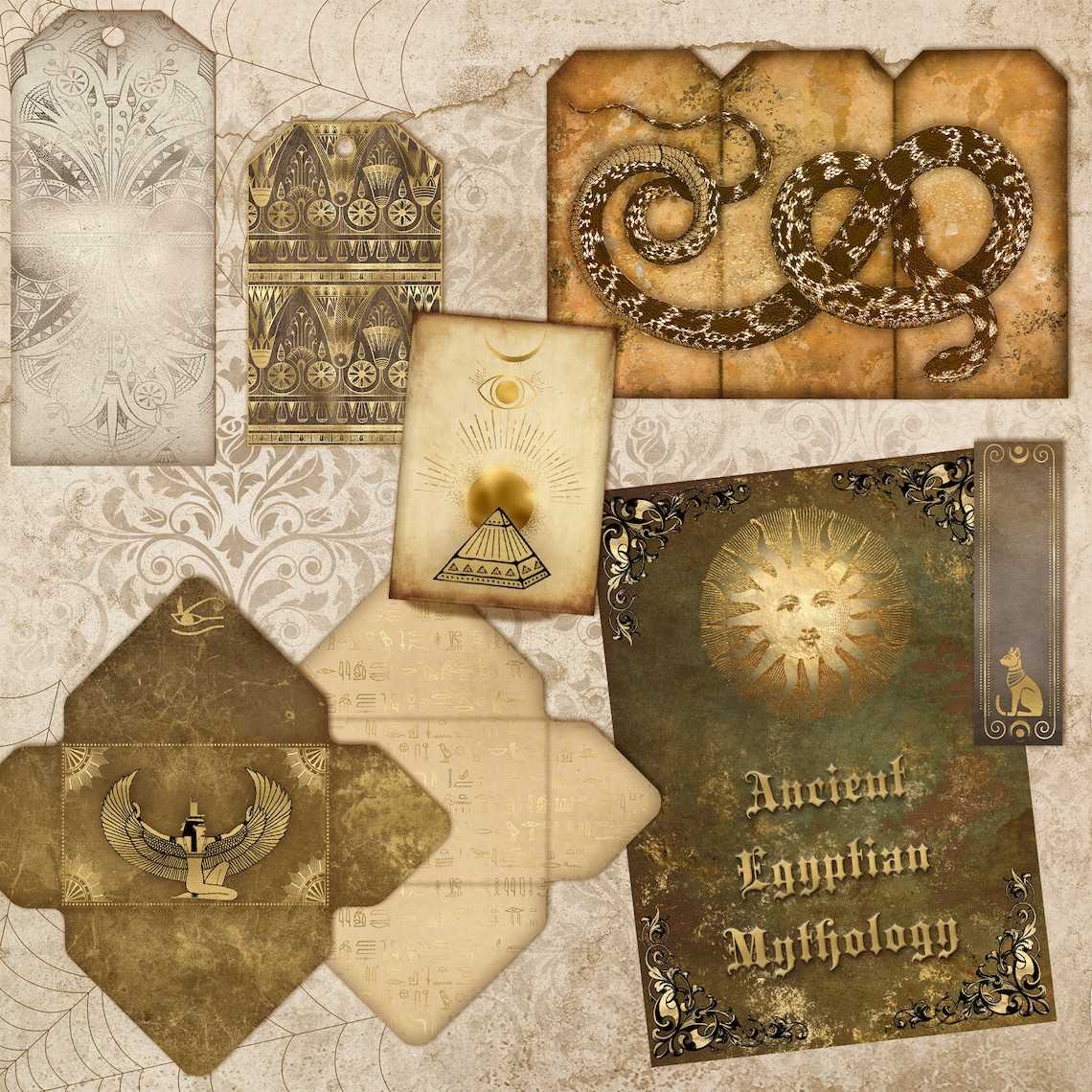 Ancient Egypt Decorative Paper Scrapbook Journal Pages - Etsy