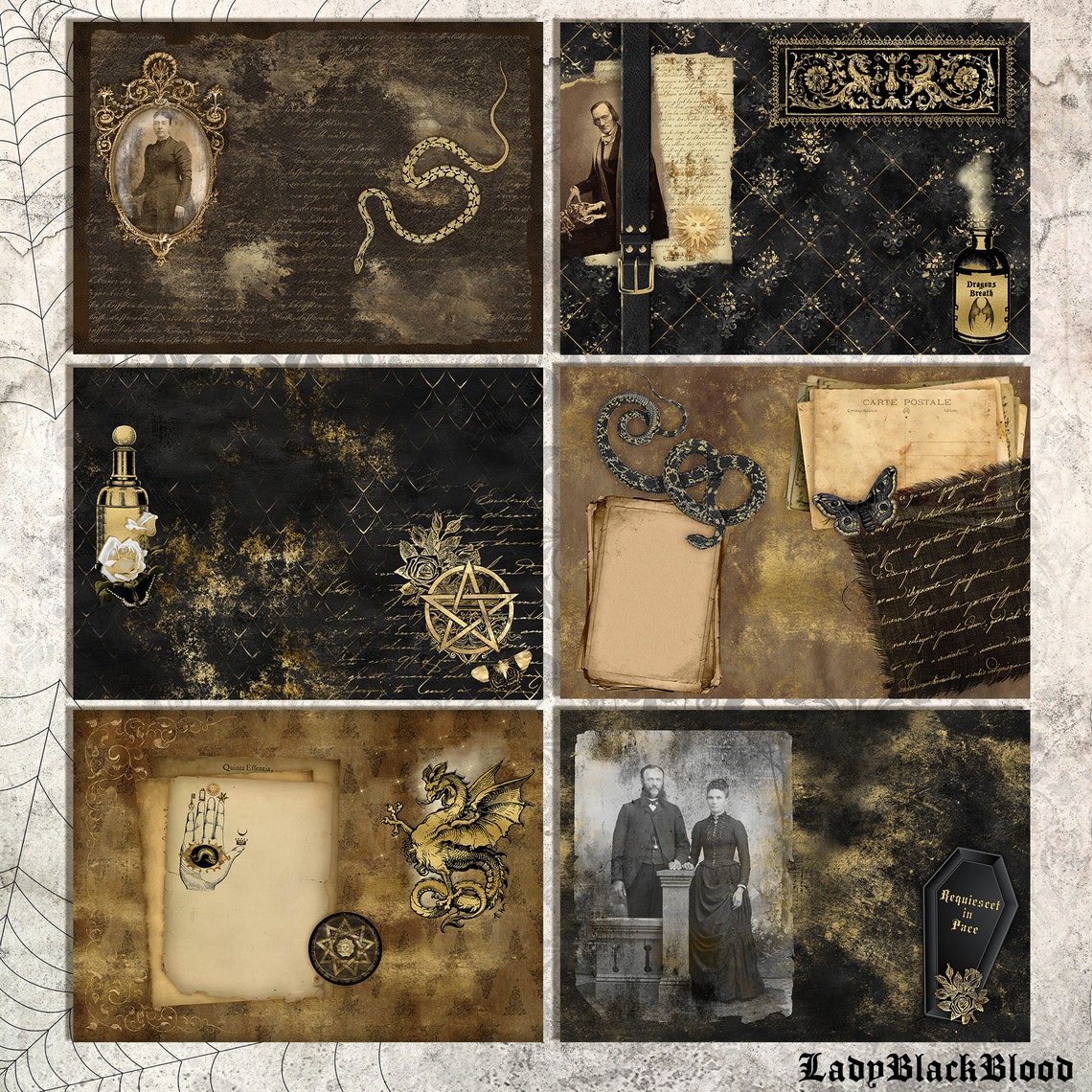 Mors Mortiferum Junk Journaling Kit Junk Journal Pages - Etsy