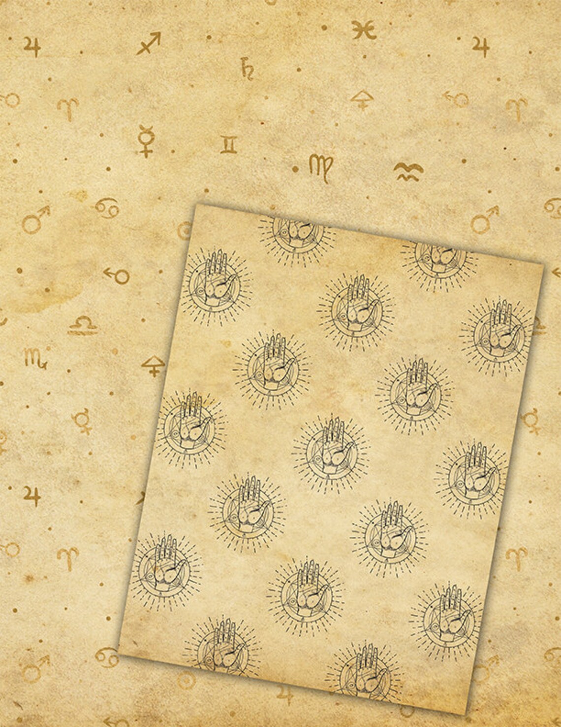 8.5x11,alchemymagic Seamless Pattern,printable Paper Pack,decorative ...