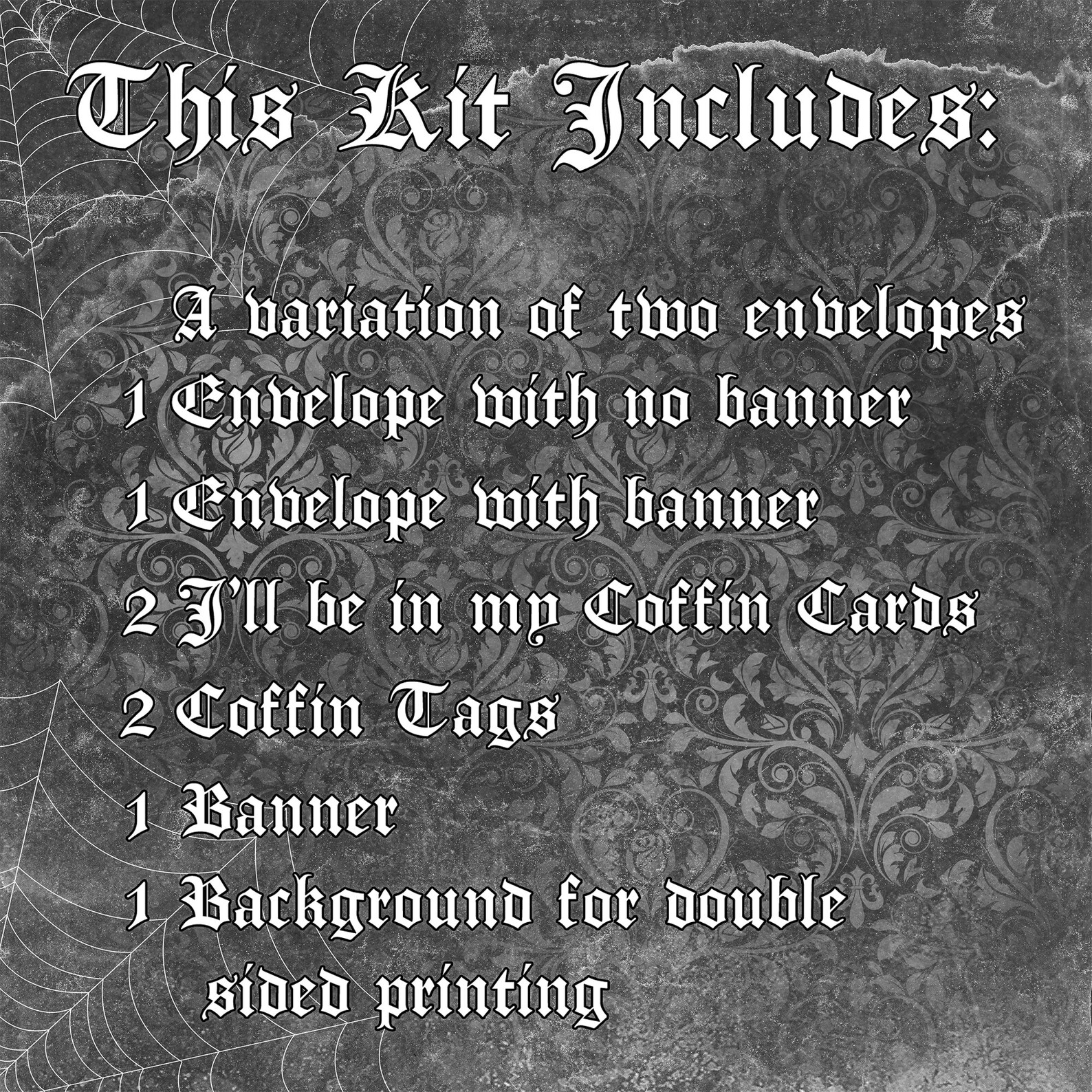 Gothic Cards and Envelope Sethalloween Cards Note Card and | Etsy