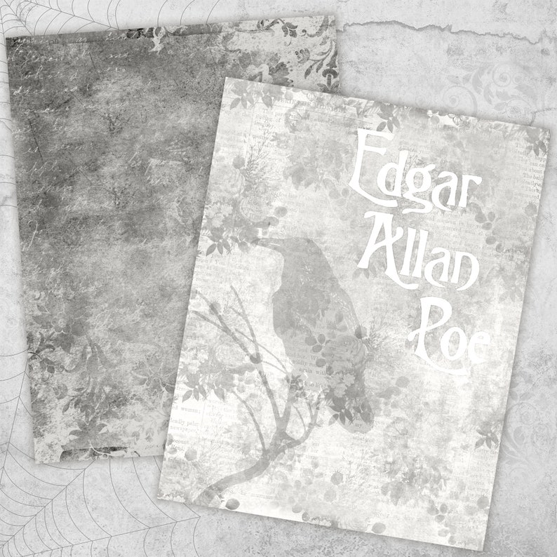 Nevermore Edgar Allan Poe Themed Journaling & Scrapbooking - Etsy