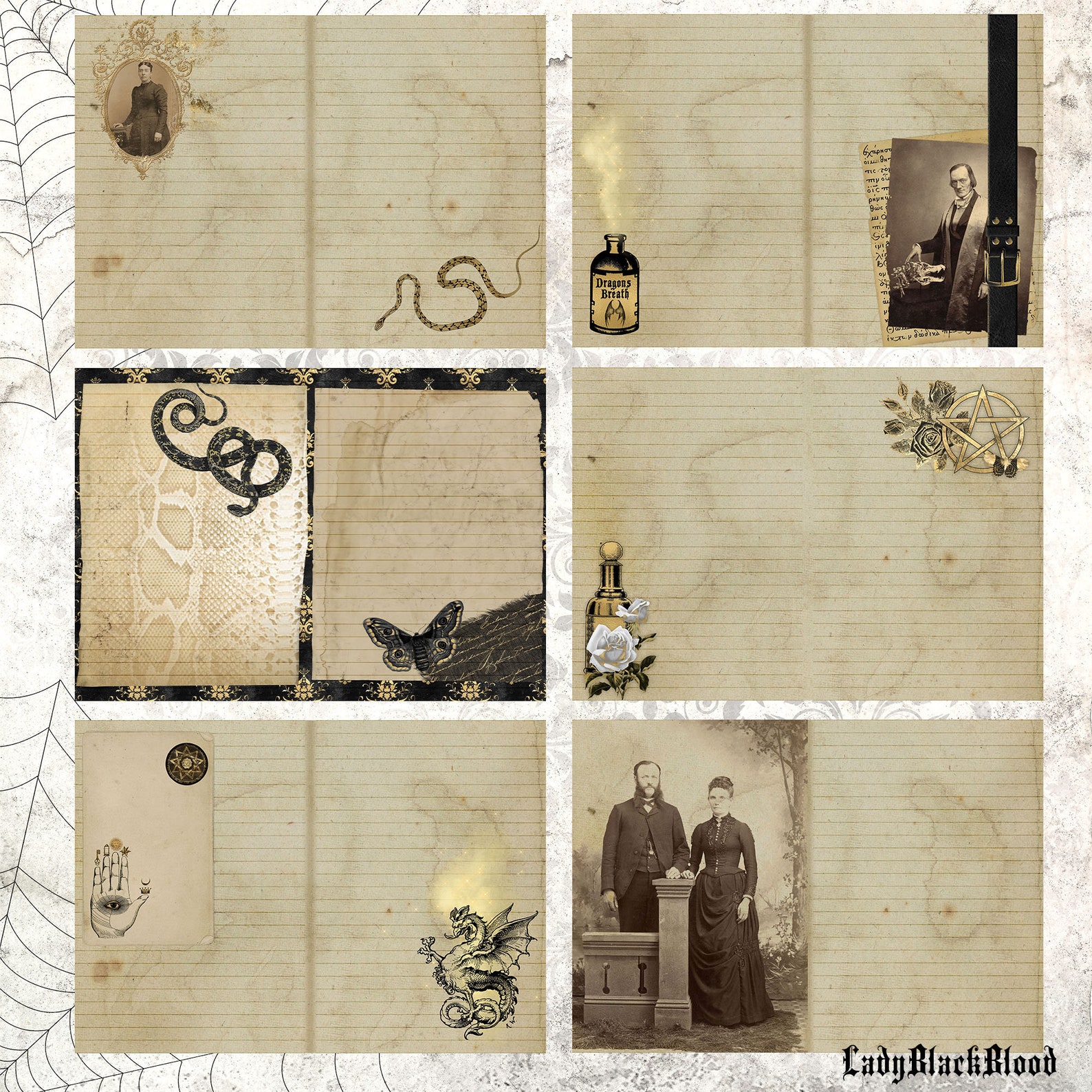 Mors Mortiferum Junk Journaling Kit Journal Pages Gothic - Etsy