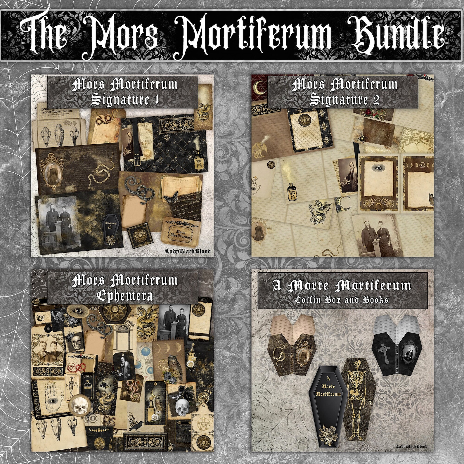 The Mors Mortiferum Bundle Coffin Kit Ephemera Pack - Etsy