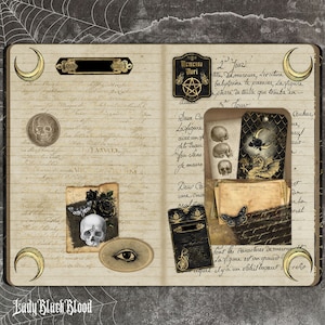Mors Mortiferum Ephemera Kit for Journaling & Scrapbooking, Gothic ...