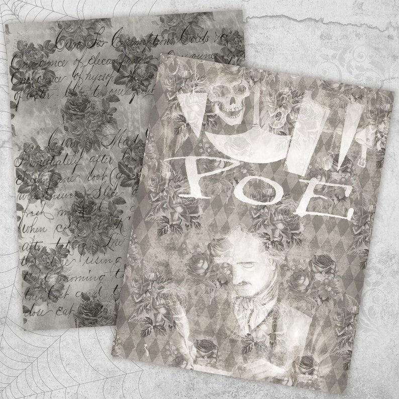 Nevermore Edgar Allan Poe Themed Journaling & Scrapbooking - Etsy